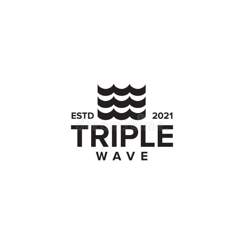 Triple Wave Logo Design Template Stock Vector - Illustration of concept ...