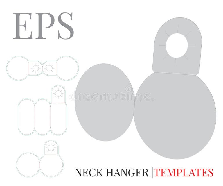 Bottle Neck Hanger Template, Vector with Die Cut / Laser Cut Layers ...