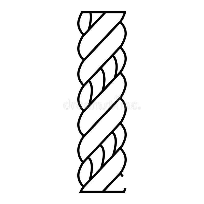 Triplex Wire Cable Line Icon Vector Illustration Stock Illustration ...