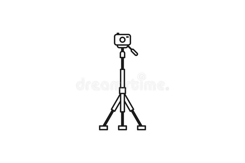 Tripod Camera Support Content Creator Icon Stock Illustration ...