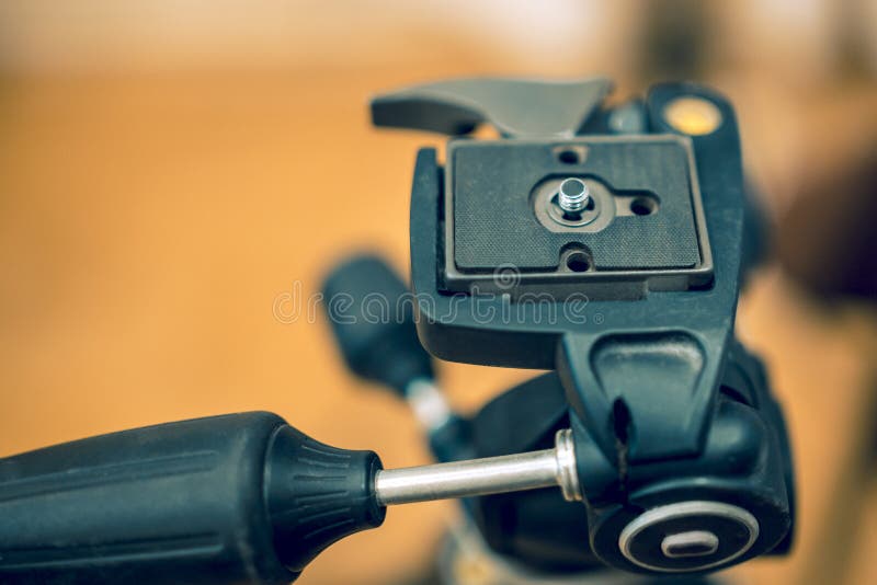 Tripod 3D Head with a Removable Pad Stock Photo - Image of wheel ...