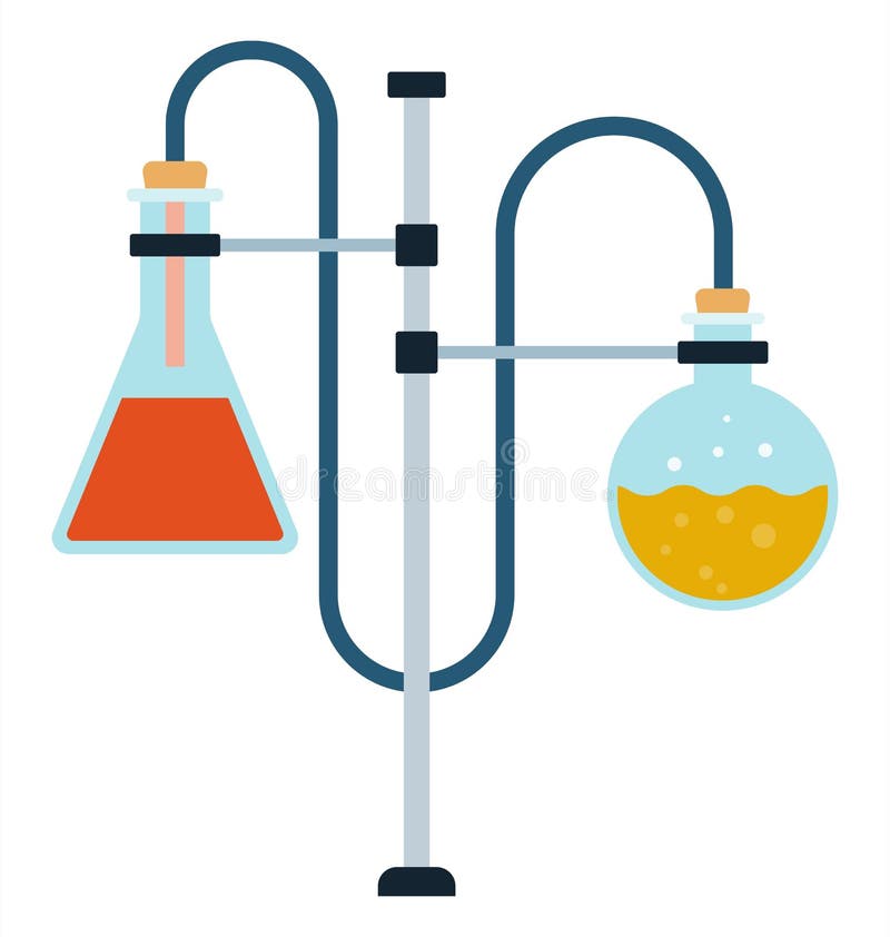 Tripod with Flasks and Tubes Vector Icon Flat Isolated Stock Vector ...