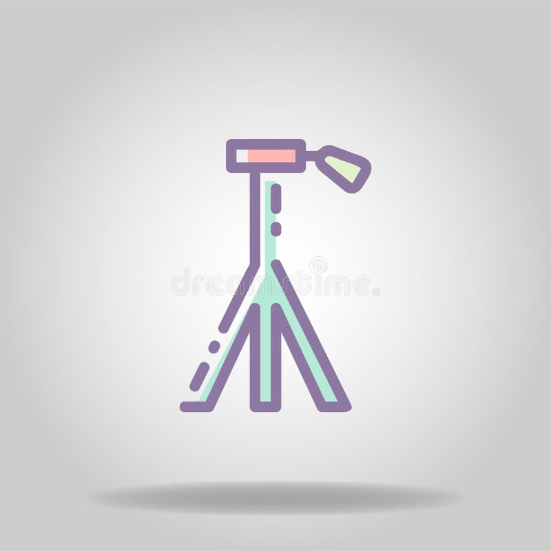 Tripod Icon or Logo in Pastel Color Stock Vector - Illustration of ...