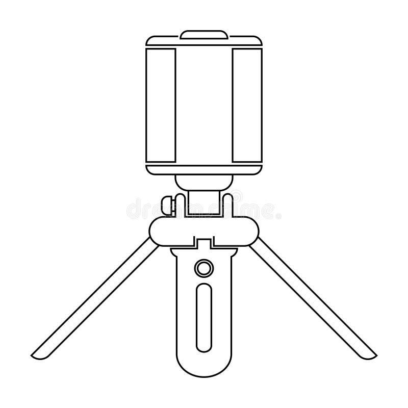 Tripod icon stock vector. Illustration of phone, vector - 283098974