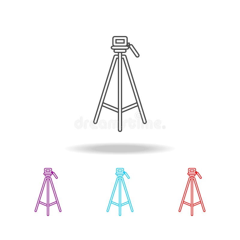 Tripod Icons. Elements of Photo in Multi Colored Icons. Premium Quality ...