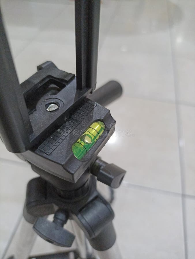 Tripod Level with Waterpass for Smartphone Camera. Stock Photo - Image ...