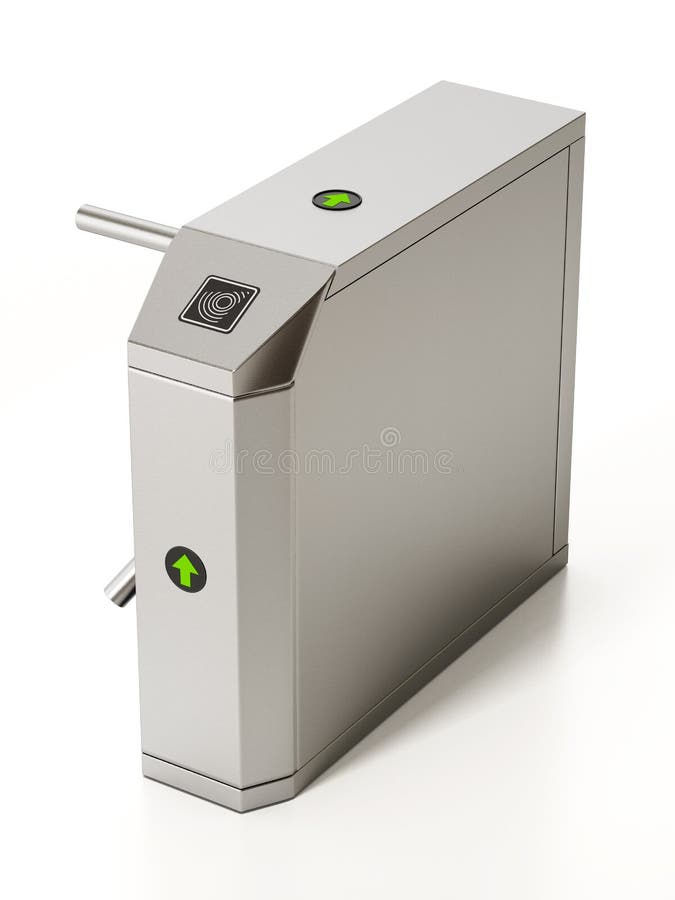 Tripod Security Gate Isolated on White Background. 3D Illustration ...