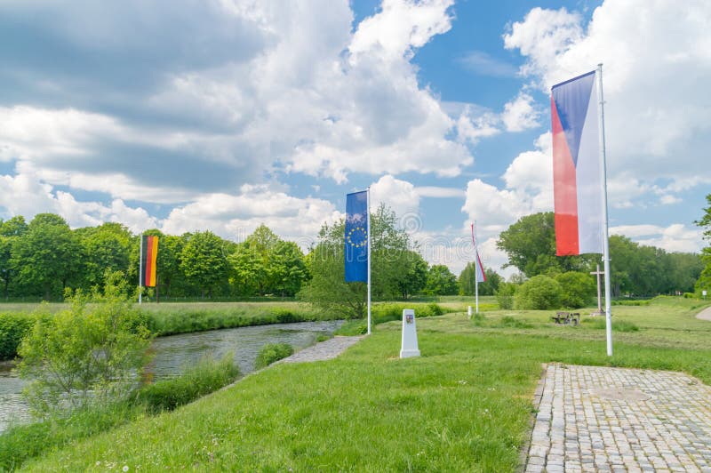 Tripoint of Germany, Czech Republic, and Poland. Border of Three ...