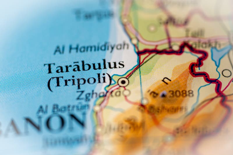 Tripoli, Libya Highlighted on a World Map Stock Photo - Image of ...
