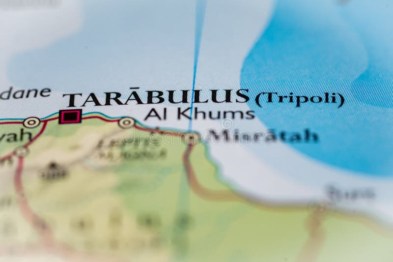 Tripoli, Libya Highlighted on a World Map Stock Image - Image of ...