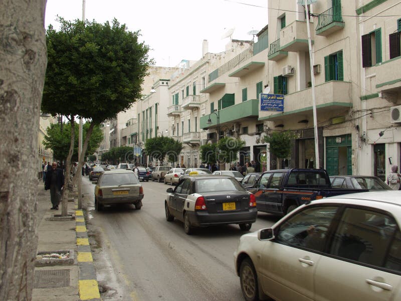 Tripoli streets editorial stock image. Image of gaddafi - 18735804