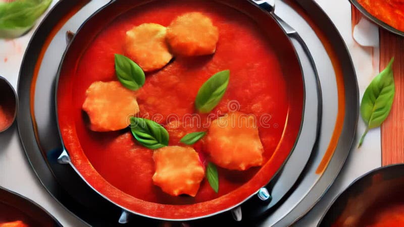 Trippa Food Dish Animation. Generative AI. Stock Video - Video of slice ...