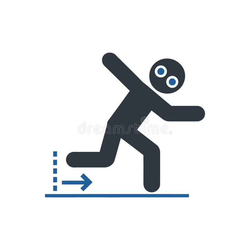 Danger Tripping Hazard Label Sign on White Background Stock Vector ...