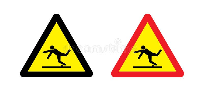 Warning Tripping Hazard Symbol Sign ,Vector Illustration, Isolate on ...