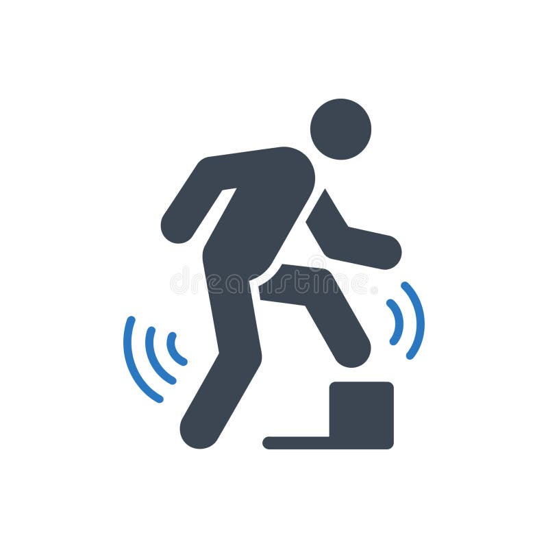 Tripping Over Icon stock vector. Illustration of icon - 348842599