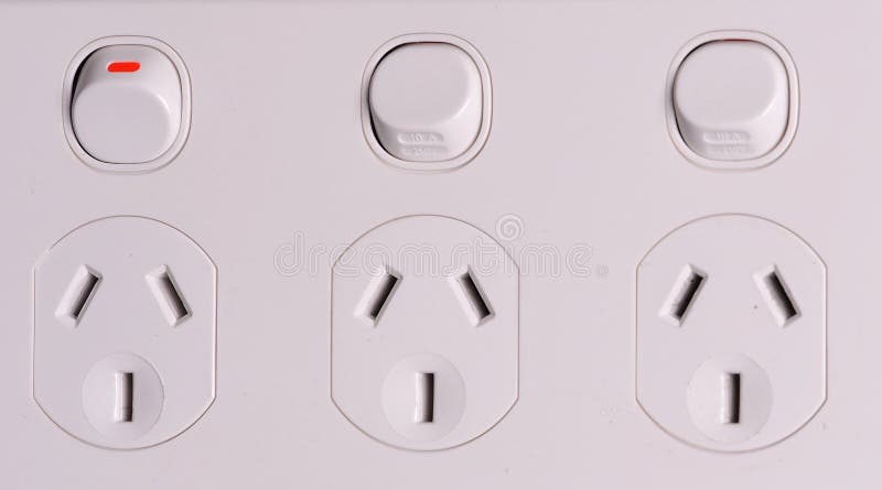 Tripple Low Voltage Power Wall Outlets Stock Photo - Image of equipment ...