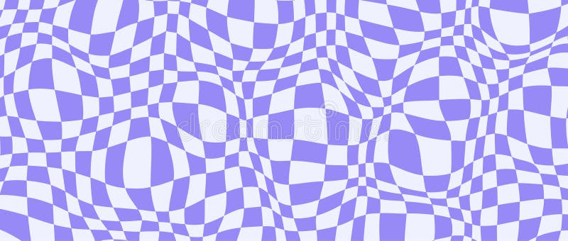 Trippy Distorted Checkerboard Background. Purple Psychedelic Checkered ...