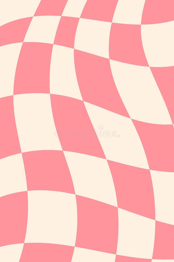 Trippy Distorted Checkerboard Groovy Background Stock Illustration ...