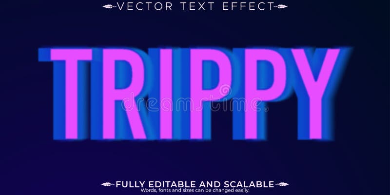 Trippy Editable Text Effect, Editable Psychedelic and Colorful Text ...