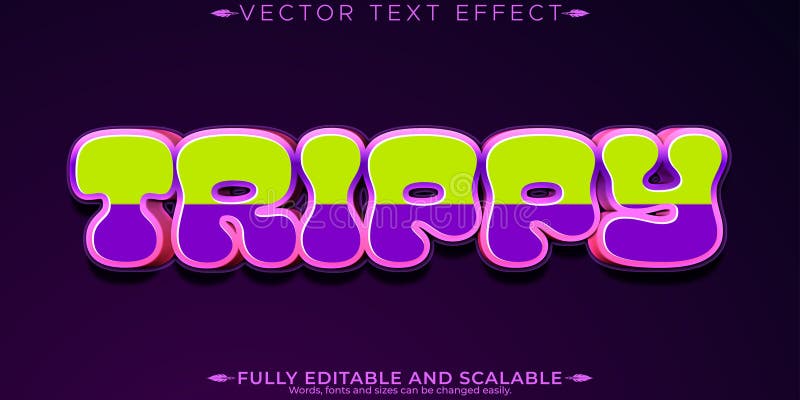 Trippy Editable Text Effect, Editable Psychedelic and Colorful Text ...