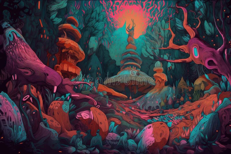 Trippy Creatures Stock Illustrations – 195 Trippy Creatures Stock ...