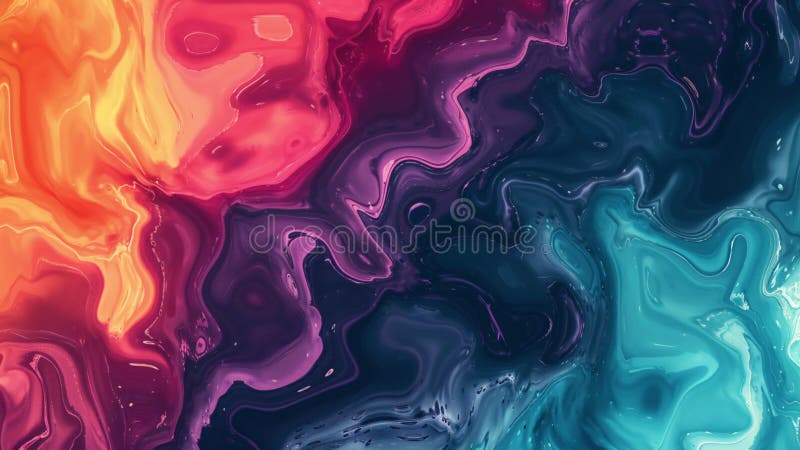 Trippy Moving Ink Creates Surreal Patterns Liquid Dreamscape Stock ...