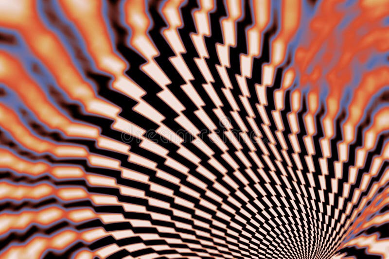 Trippy Pattern with Abstract Geometric Decoration. Stock Illustration ...