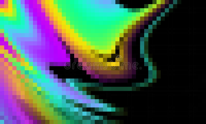 Trippy Psychedelic Colorful Neon Geometric Shapes Abstract Background ...