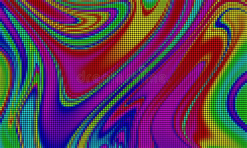 Trippy Psychedelic Colorful Neon Geometric Shapes Abstract Vector ...