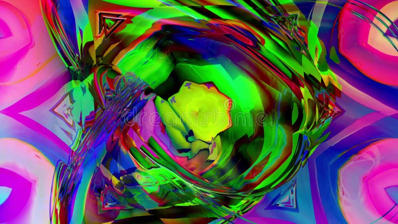 A Psychedelic 3d Textured Endless Background. Stock Video - Video of ...