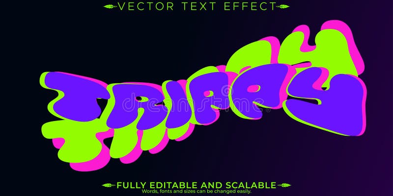 Trippy Psychedelic Text Effect, Editable Mushroom Text Style Stock ...