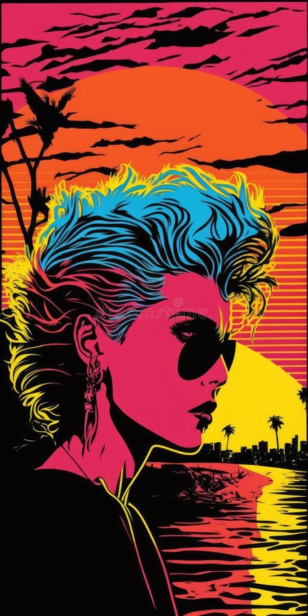 Trippy 1980s Liquid Nirvana Avant-garde Punk Poster Generative AI Stock ...