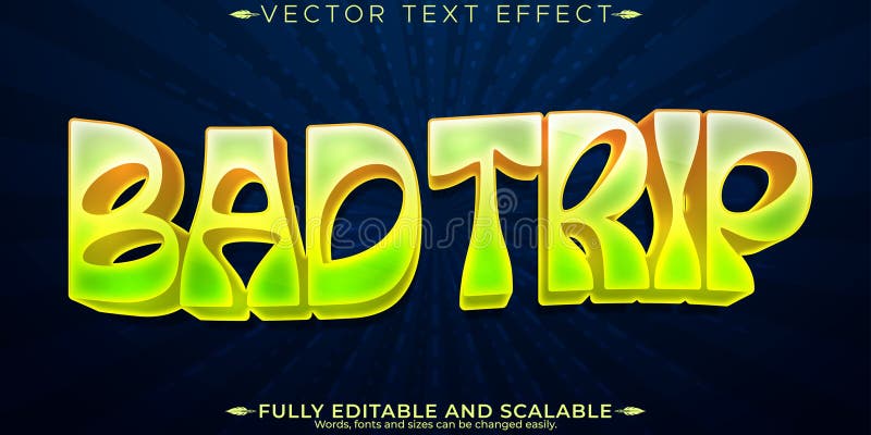 Trippy Text Effect, Editable Psychedelic and Vibrant Customizable Font ...