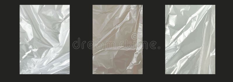 Plastic Crumpled Packaging Pattern. Polyethylene Packaging Texture ...