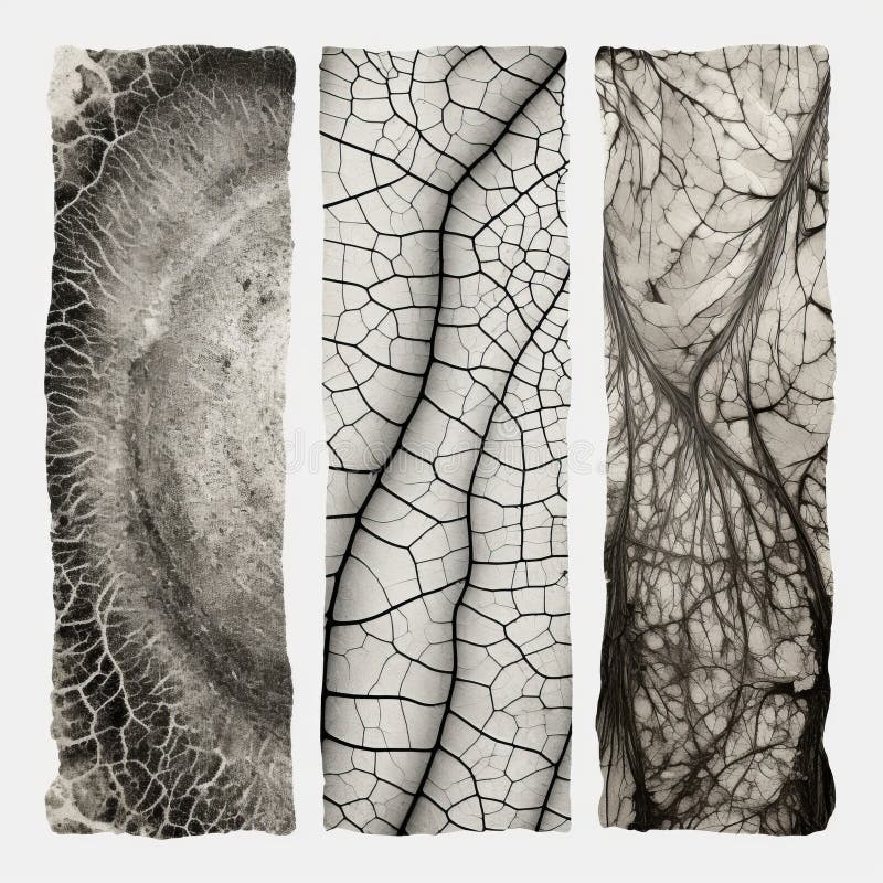 A Triptych of Diverse Drawings in Various Dimensions and Forms Stock ...