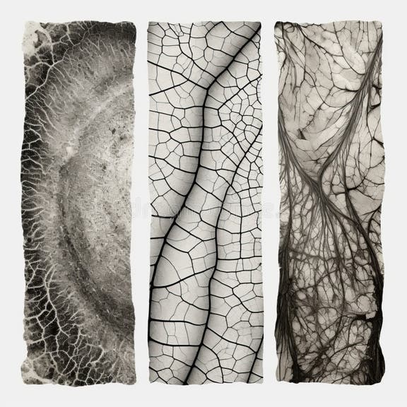 A Triptych of Diverse Drawings in Various Dimensions and Forms Stock ...