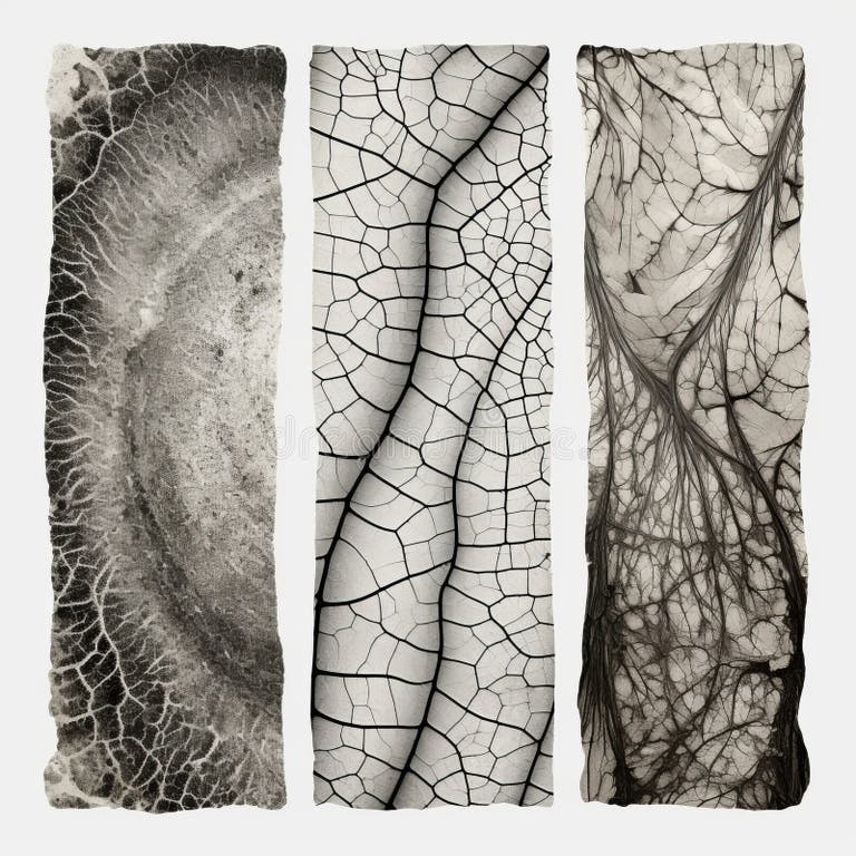 A Triptych of Diverse Drawings in Various Dimensions and Forms Stock ...