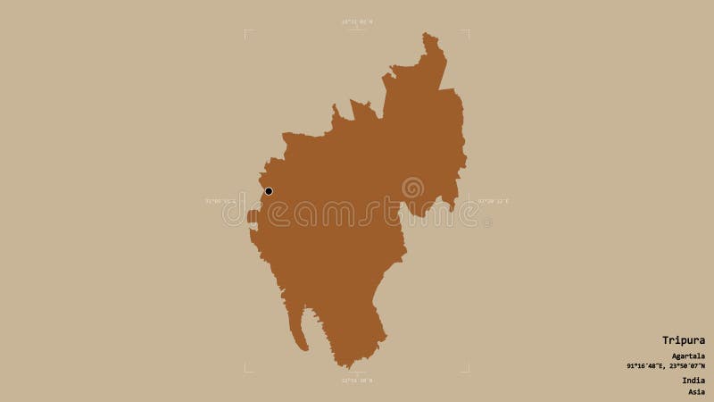 Tripura - India. Bounding Box. Pattern Stock Illustration ...