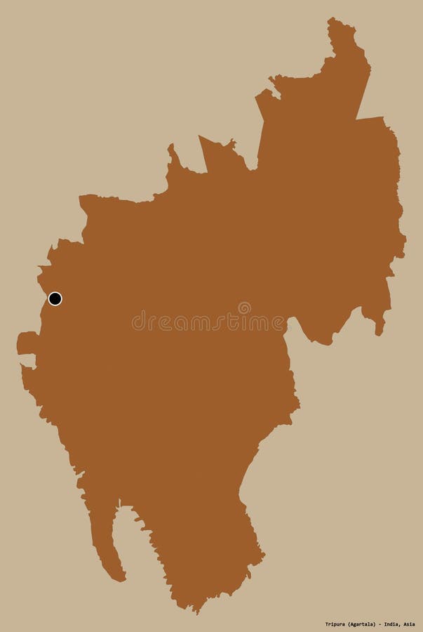 Tripura State Location within India Map. 3D Illustration Stock ...
