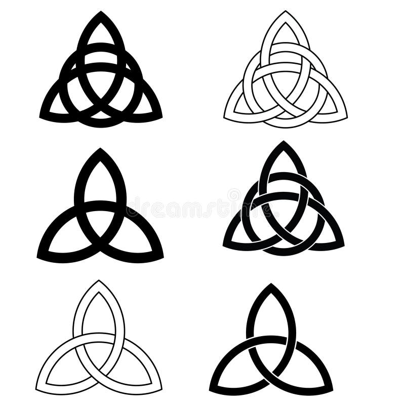 Triquetra Symbol Set of Celtic Trinity Knot. Triquetra Celtic Knot ...