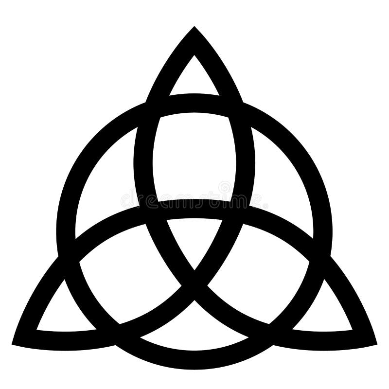 Triquetra Symbol on White Background. Infinite Loop Sign Interlocking ...