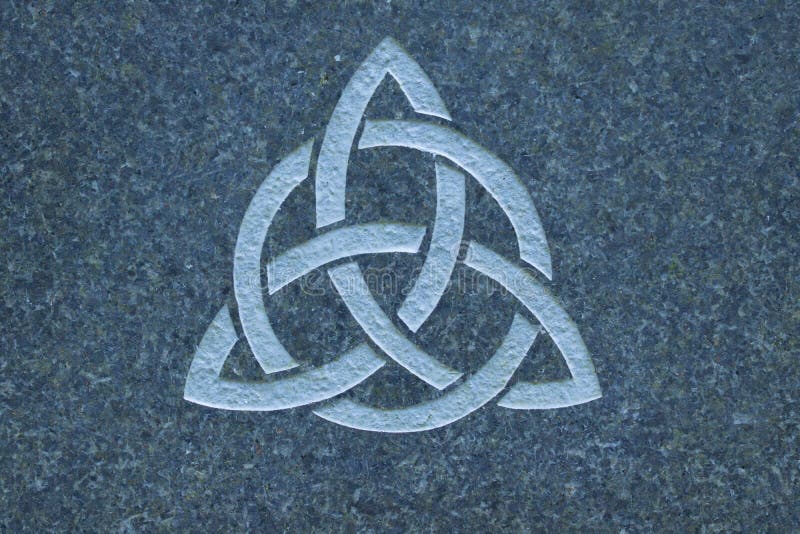 Triquetra / Trinity Knot on Stone Surface Stock Image - Image of church ...