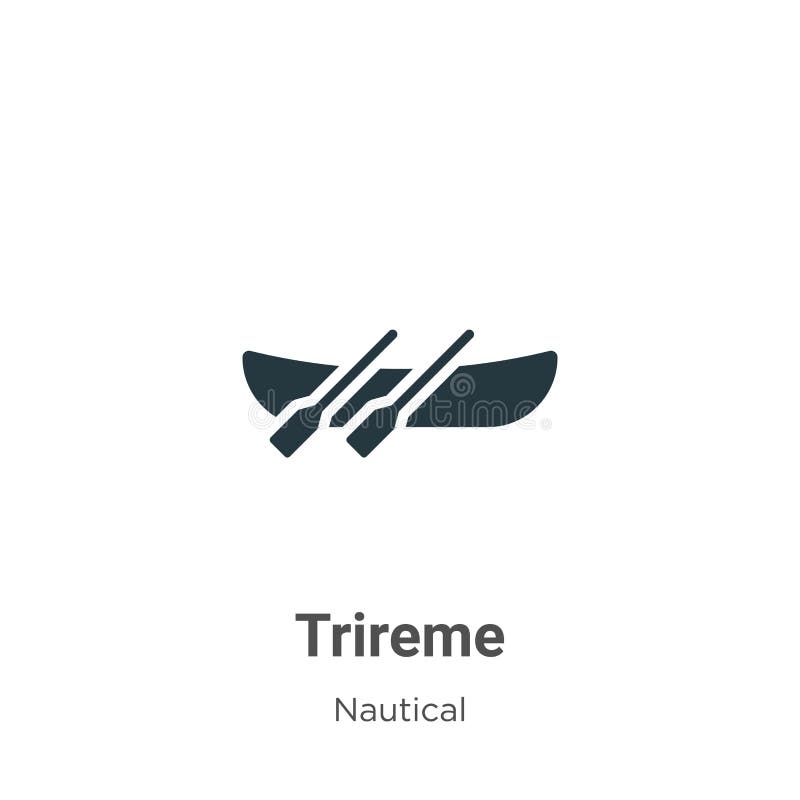 Trireme Vector Icon on White Background. Flat Vector Trireme Icon ...