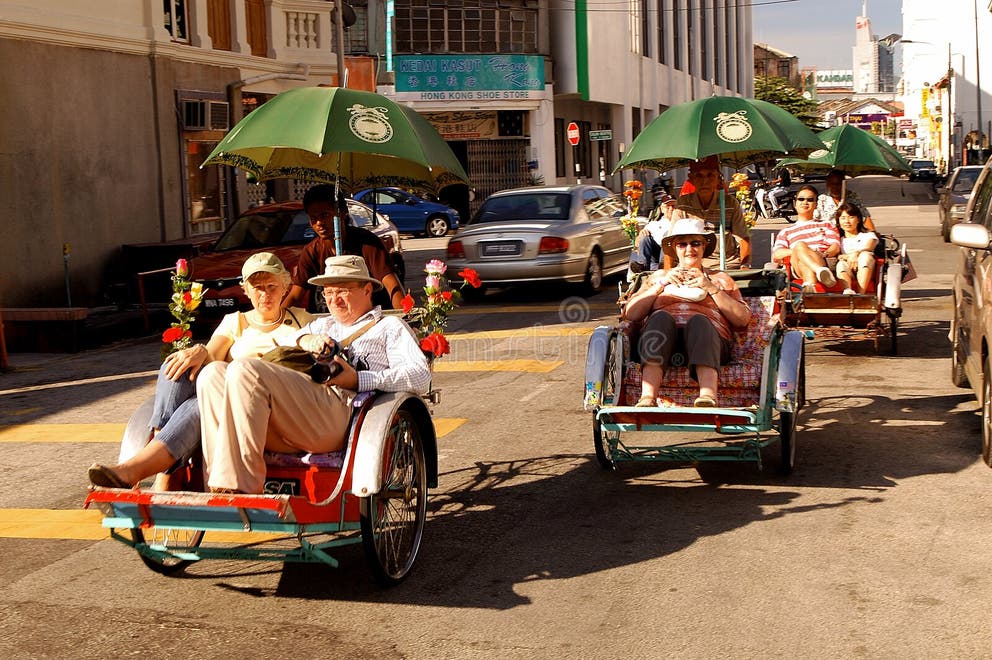 Trishaw Ride editorial stock photo. Image of asia, penang - 25842163