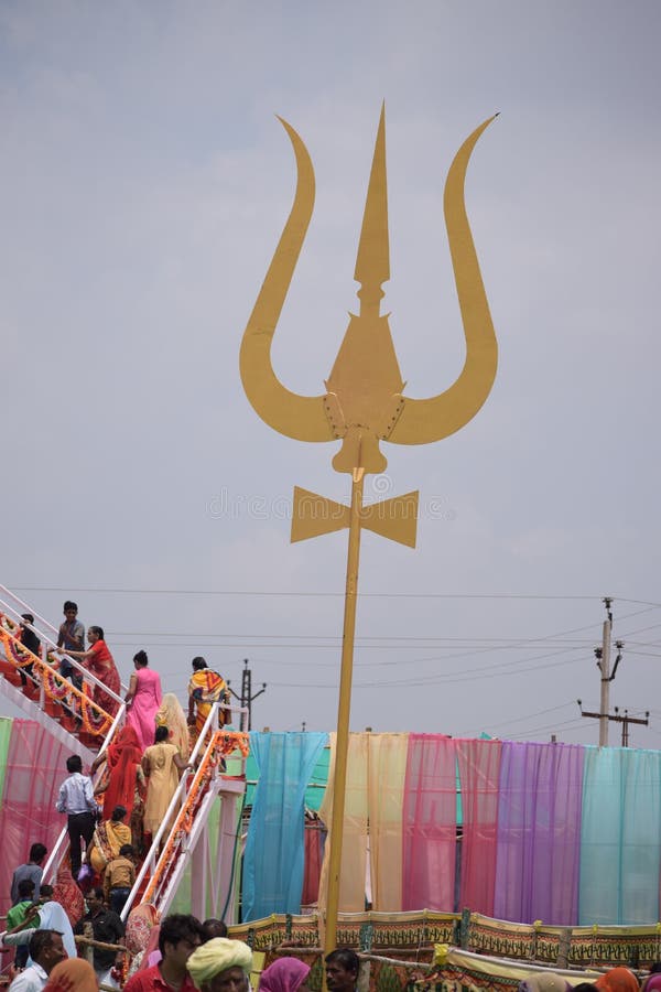 Trishul editorial stock photo. Image of shivling, rudraksha - 98650863