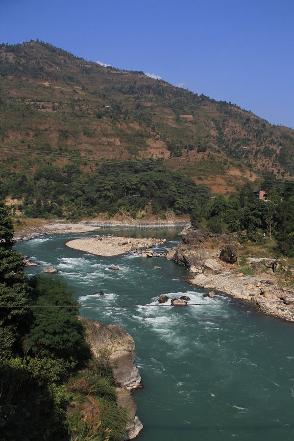 Trishuli River in Nepal stock photo. Image of kurintar - 145574576