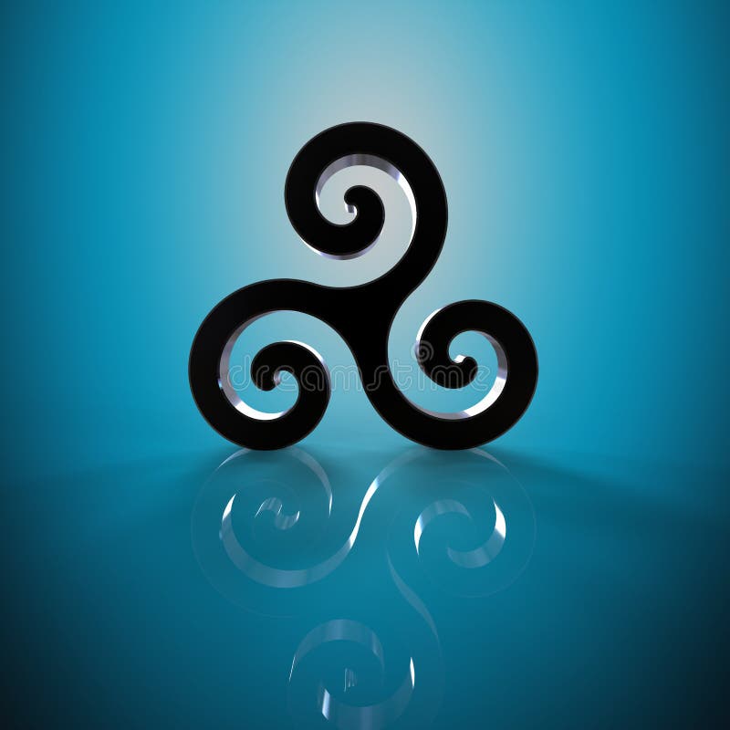 Triskel - 3D Illustration stock illustration. Illustration of fantasy ...