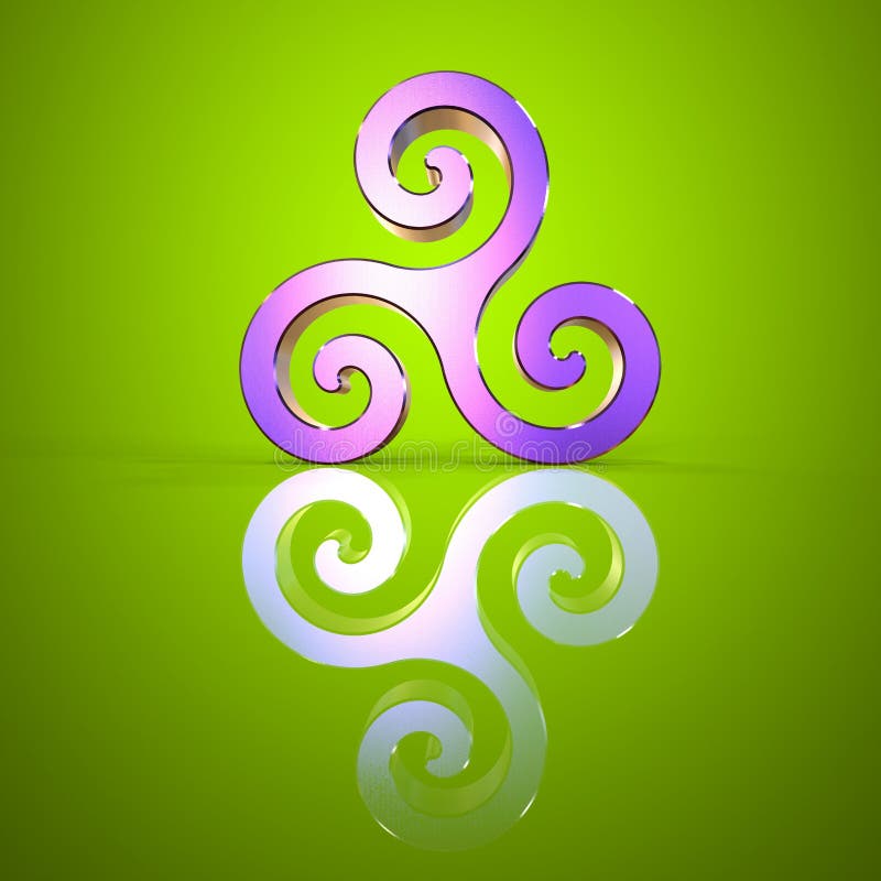 Triskel - 3D Illustration stock illustration. Illustration of cycle ...