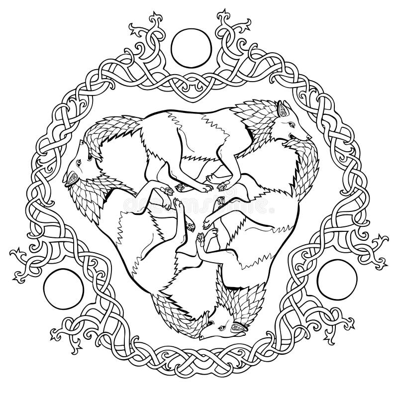 Paquete De Lobos, Grupo De Animales Mascotas Ilustración del Vector ...