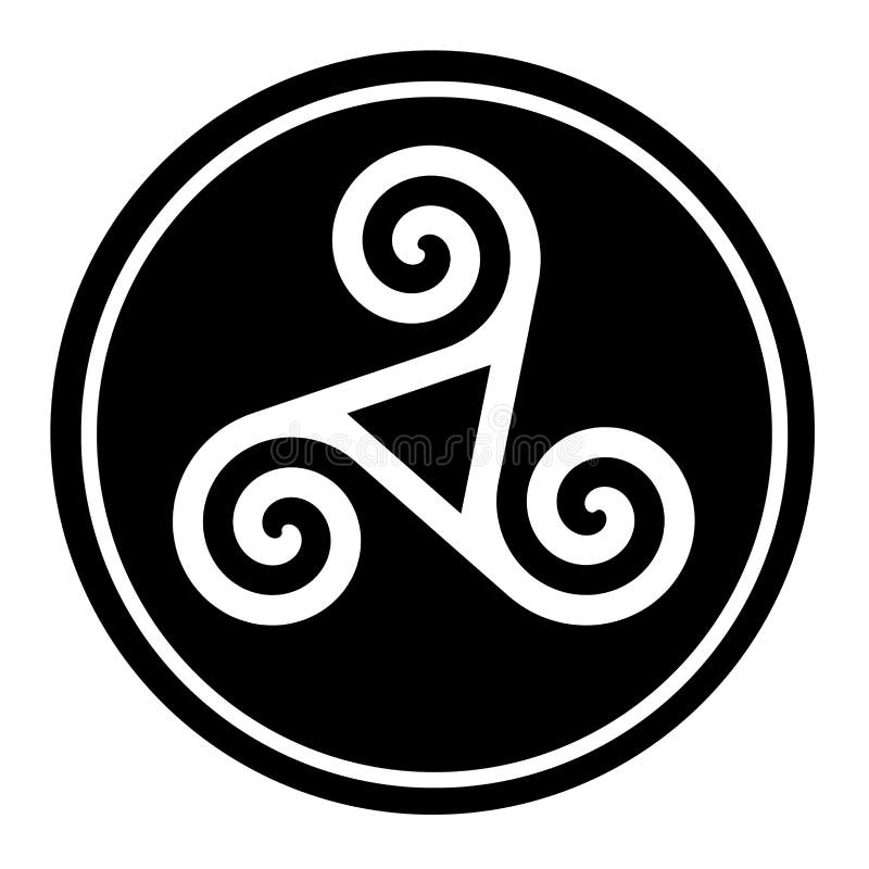 Triskelion Symbol Icon in a Red Circle Stock Illustration ...